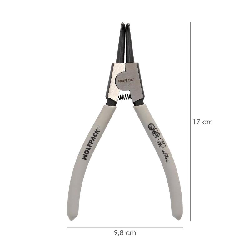 Alicates arandelas exteriores curvo 175 mm. acero din 5254. anillos de ...