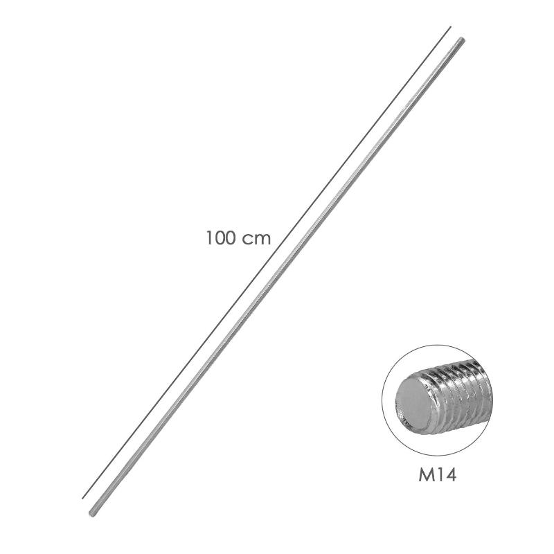 Varilla roscada zincada rosca m14 longitud 1 metro
